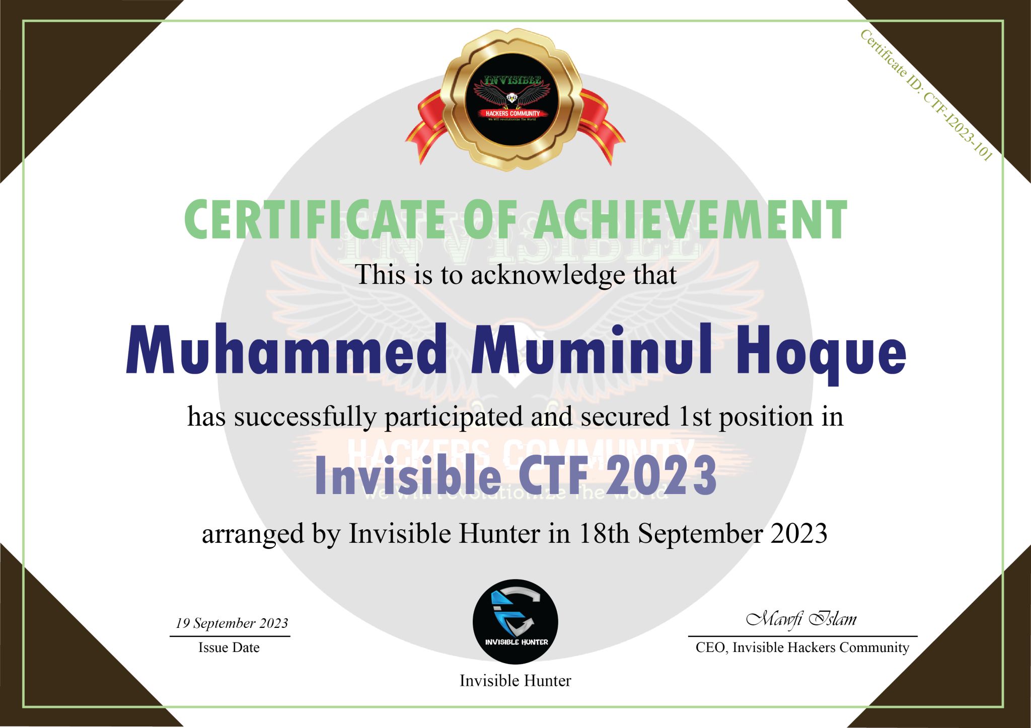 About Me - Muhammed Muminul Hoque